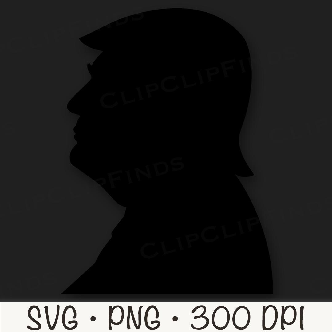 Trump SVG, Trump PNG, Trump Silhouette, Trump Side Profile, Trump ...