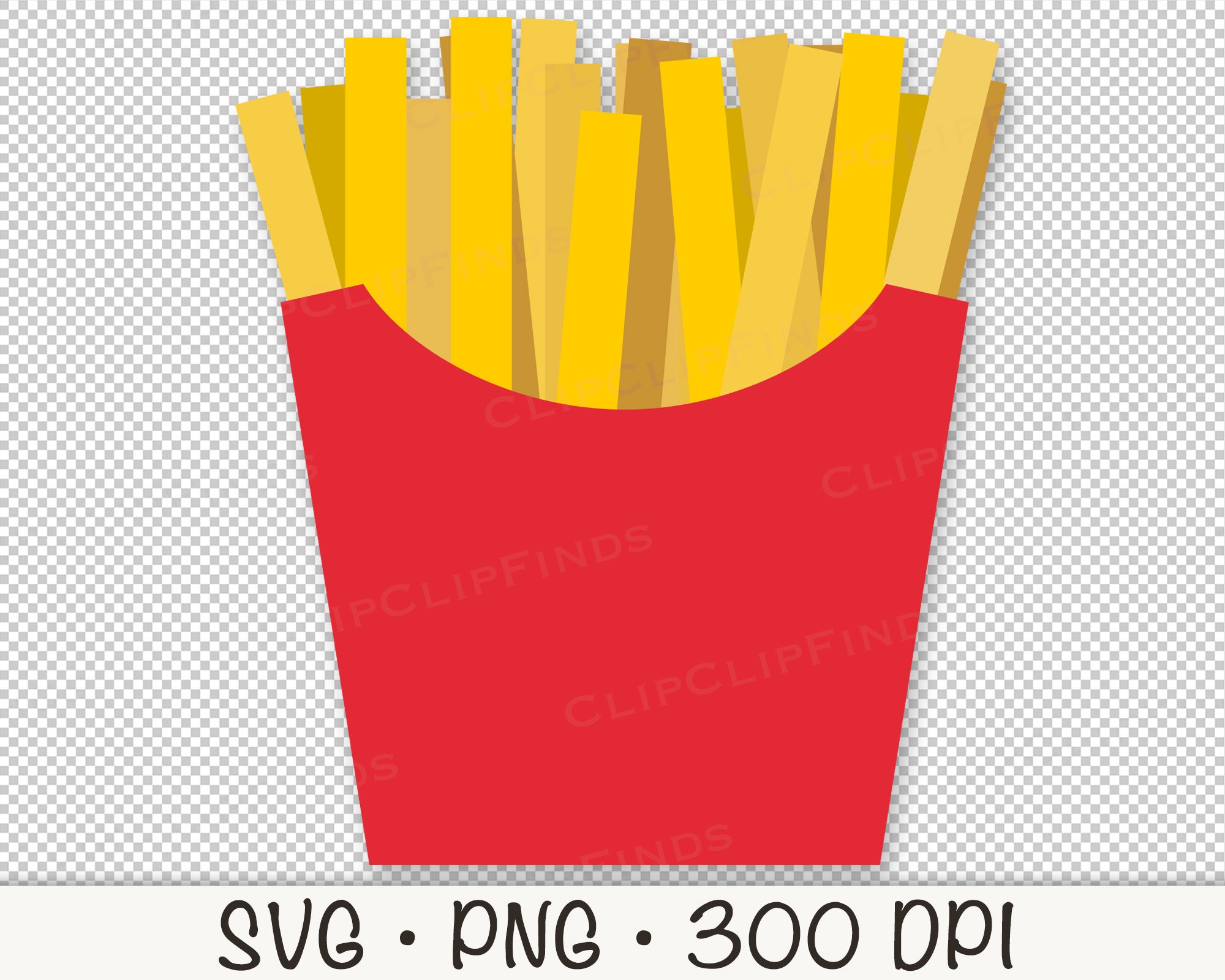 Papas fritas SVG Archivo de corte vectorial Papas fritas - Etsy México