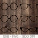 Glasses SVG, Glasses Silhouette PNG, Glasses Shapes, Vintage Glasses ...