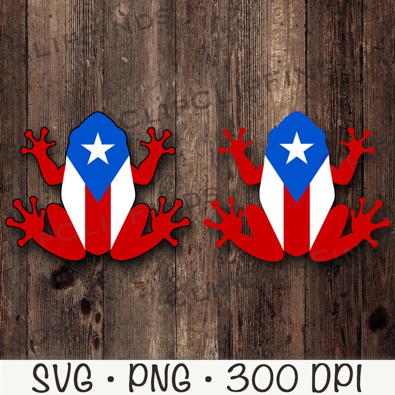 Puerto Rican Flag Coqui Frog Clip Art: SVG, PNG (digital Download) - Etsy