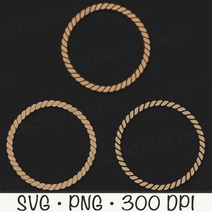Circle Rope Frame SVG, Round Circle Border SVG, Nautical Frame PNG ...