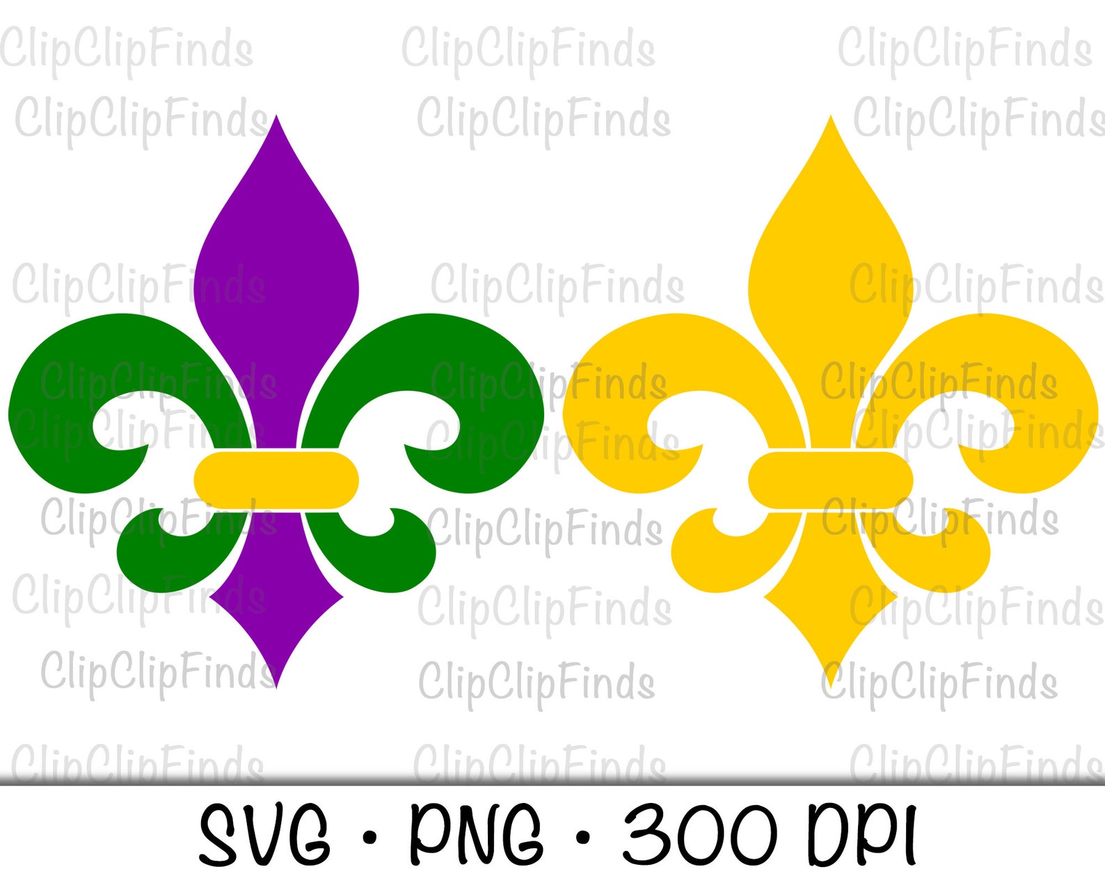Mardi Gras Fleur De Lis SVG Vector Cut File and PNG - Etsy