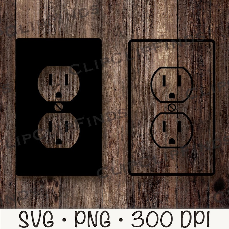 AC Electrical Power Outlet SVG, PNG, Clipart, Outline, Silhouette ...