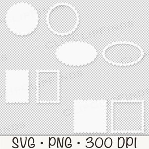 Scalloped Shapes SVG, Scalloped Shapes PNG, Circle, Square, Oval ...