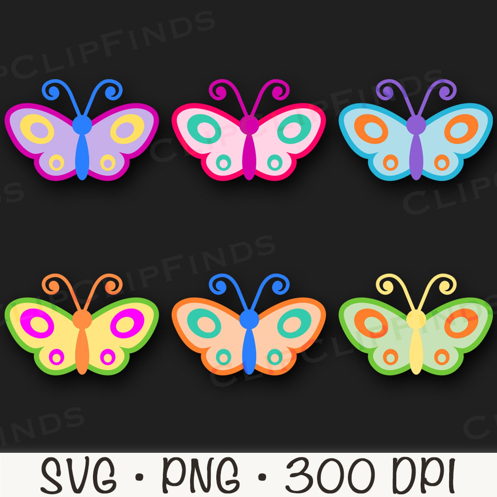 Butterfly SVG, Butterfly Clipart, Butterfly PNG, Cute Butterfly, Kid's ...