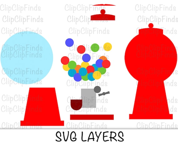 Red Bubble Gum Machine Clip Art