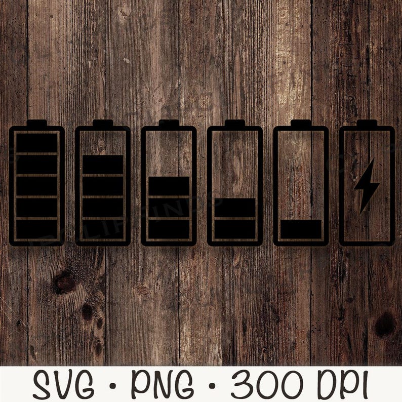 Battery SVG, Battery Life SVG, Battery Silhouette, Battery Bundle Pack ...