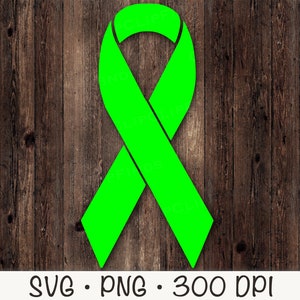 Green Celiac Awareness Ribbon SVG Vector Cut File, PNG Transparent ...