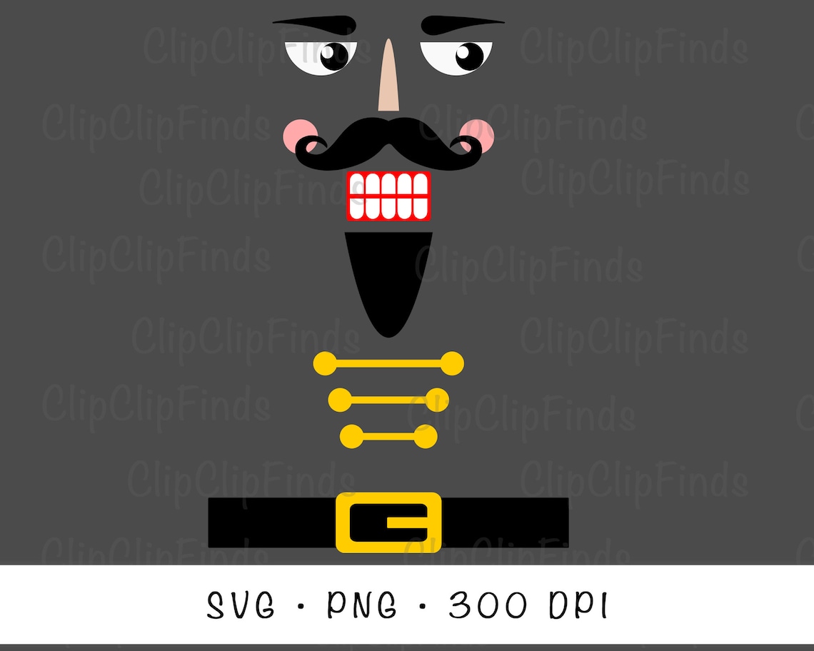 Nutcracker Face SVG Vector Cut File and PNG Transparent - Etsy UK