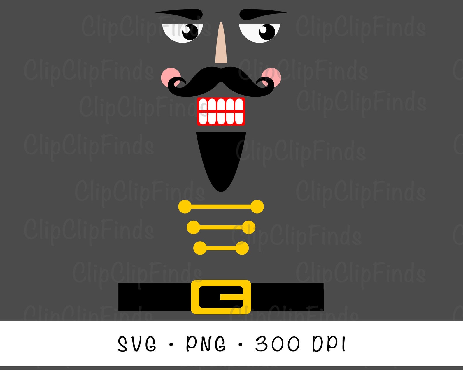 Nutcracker Face SVG Vector Cut File and PNG Transparent - Etsy UK