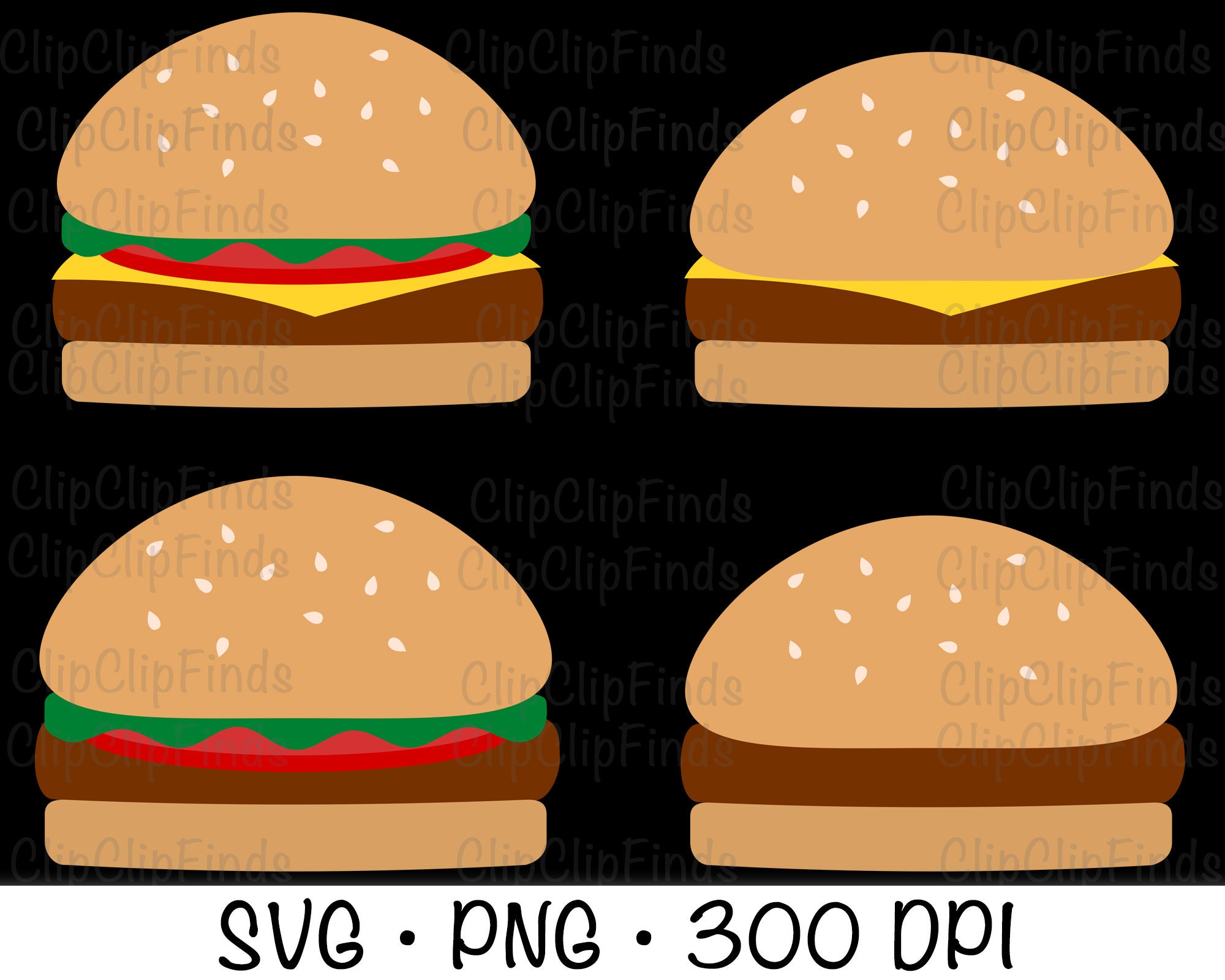 Plain Hamburger Clip Art