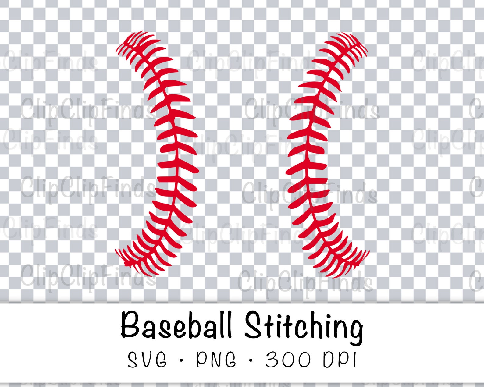 Baseball Stitching SVG and PNG Transparent Background Clip Art - Etsy
