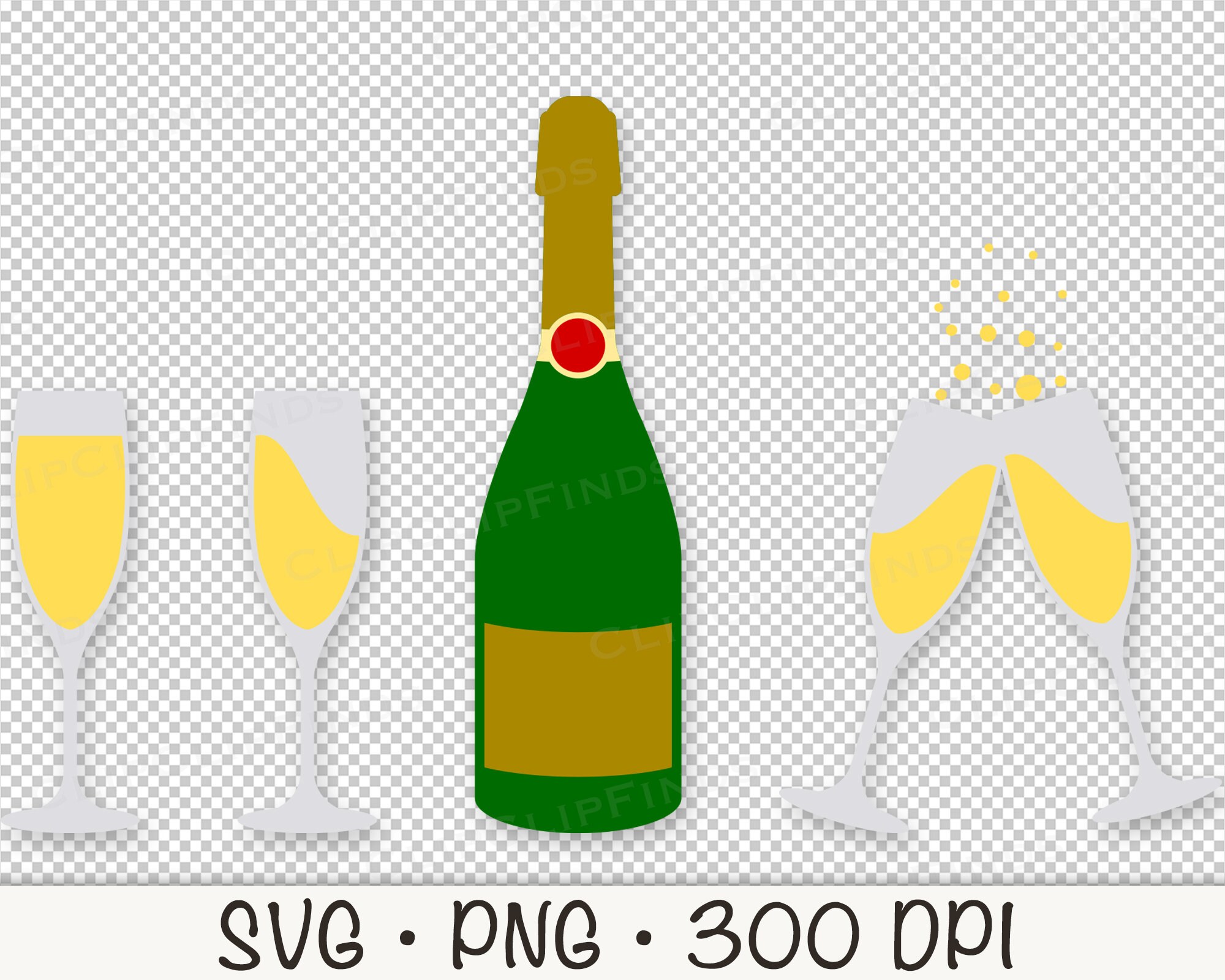 Copas De Champán Clipart Botella De Champán Y Copa Vacaciones
