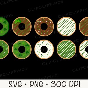 St. Patrick's Day Donut SVG, Green Donut, Vector Cut File and PNG ...