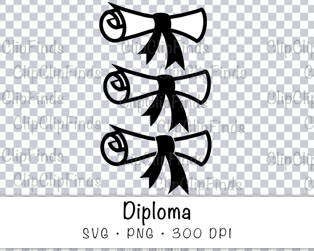 Graduation Certificate Diploma SVG Vector Cut File and PNG - Etsy