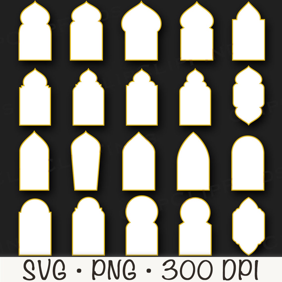Mediterranean Border Frames SVG, Arabic Frames, Moroccan Frames ...