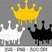 Dripping Crown SVG Vector Cut File and PNG Transparent - Etsy