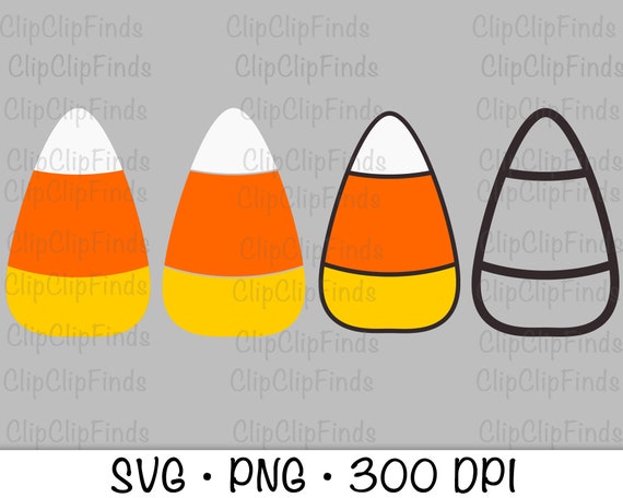Candy Corn Bundle Black Outline SVG Vector Cut File and PNG - Etsy Hong ...