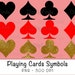 Playing Cards Symbols PNG Clip Art Transparent Background Sublimation ...