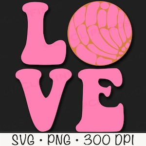 Valentines Conchas SVG, Concha Love PNG, Pink Concha, Mexican Sweet ...