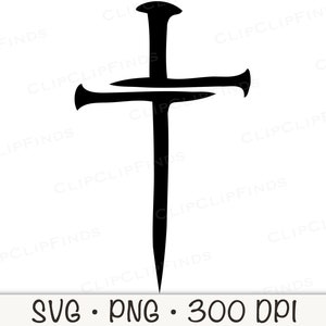 Nail Cross SVG Vector PNG Instant Digital Download - Etsy UK