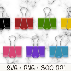 Binder Clips Clipart, SVG, PNG, School Supplies, Teacher, Student ...