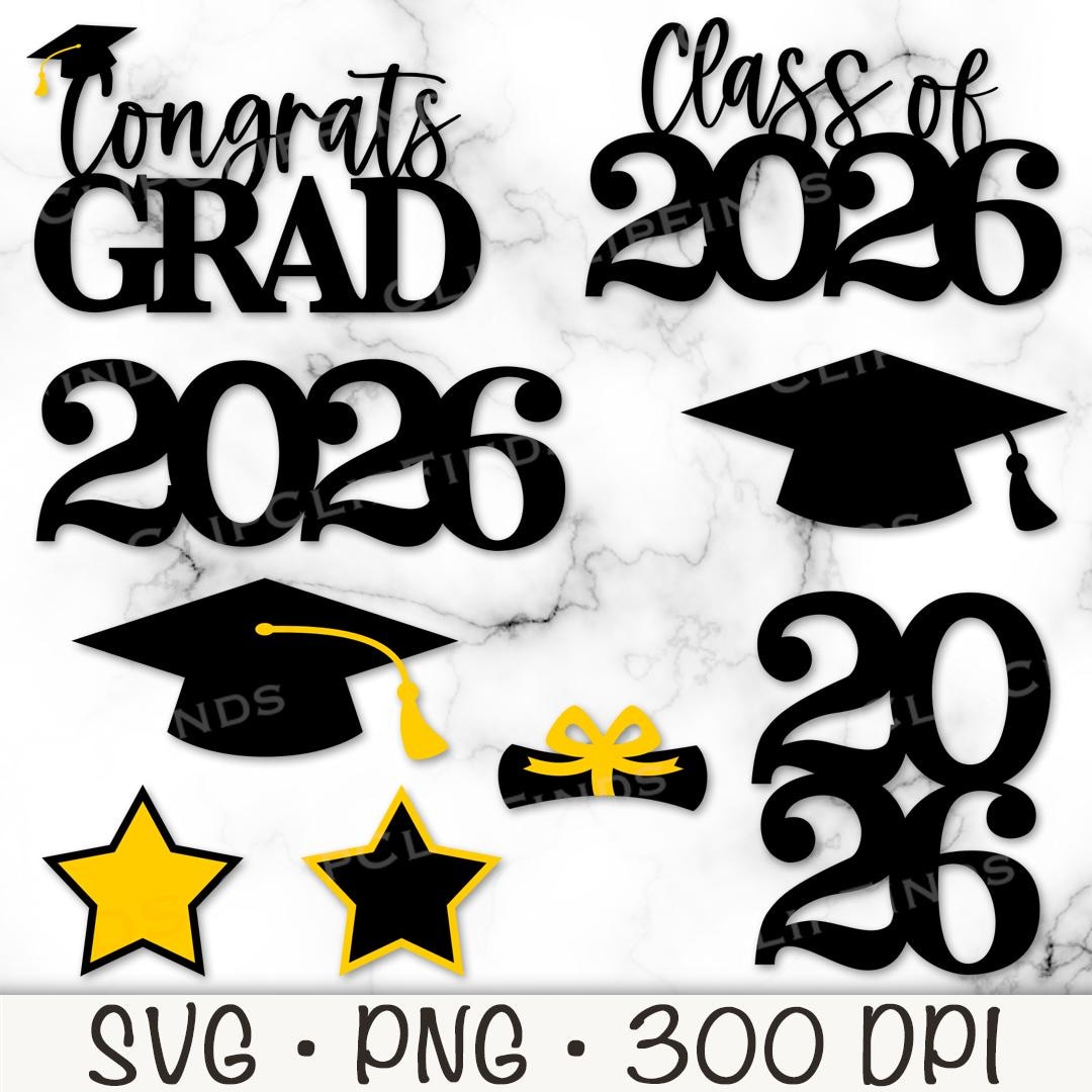 2026 Graduation SVG, Graduation Cap, Graduation Certificate Diploma ...
