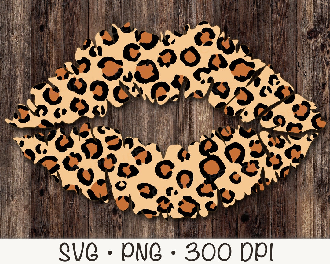 Leopard Lips Leopard Kiss Lips SVG Vector Cut File PNG - Etsy