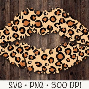 Leopard Lips, Leopard Kiss Lips, SVG Vector Cut File, PNG Transparent ...