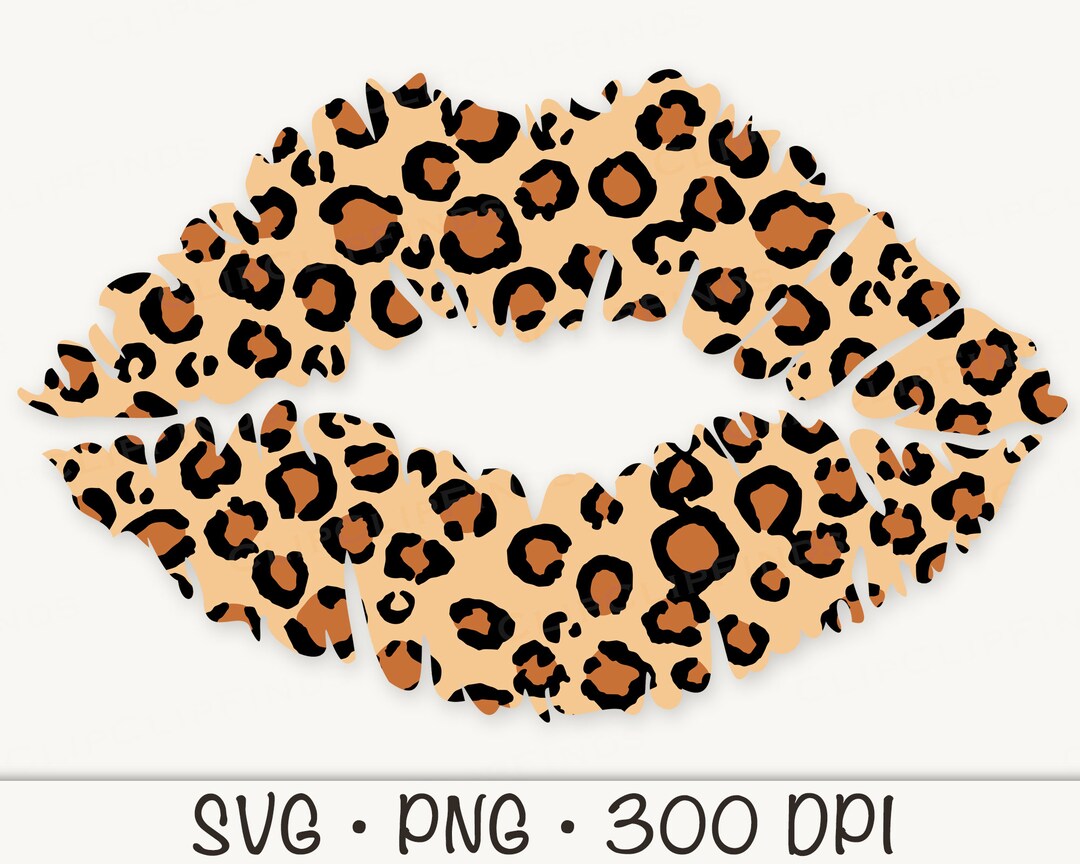 Leopard Lips, Leopard Kiss Lips, SVG Vector Cut File, PNG Transparent ...