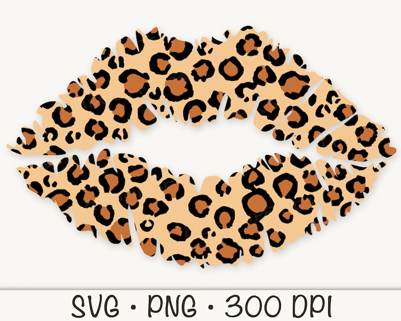 Leopard Lips Leopard Kiss Lips SVG Vector Cut File PNG - Etsy