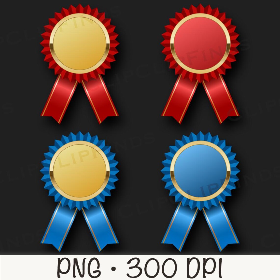 Award Ribbon Medal Clipart, Rosette Ribbon Clipart, First Place, Award ...