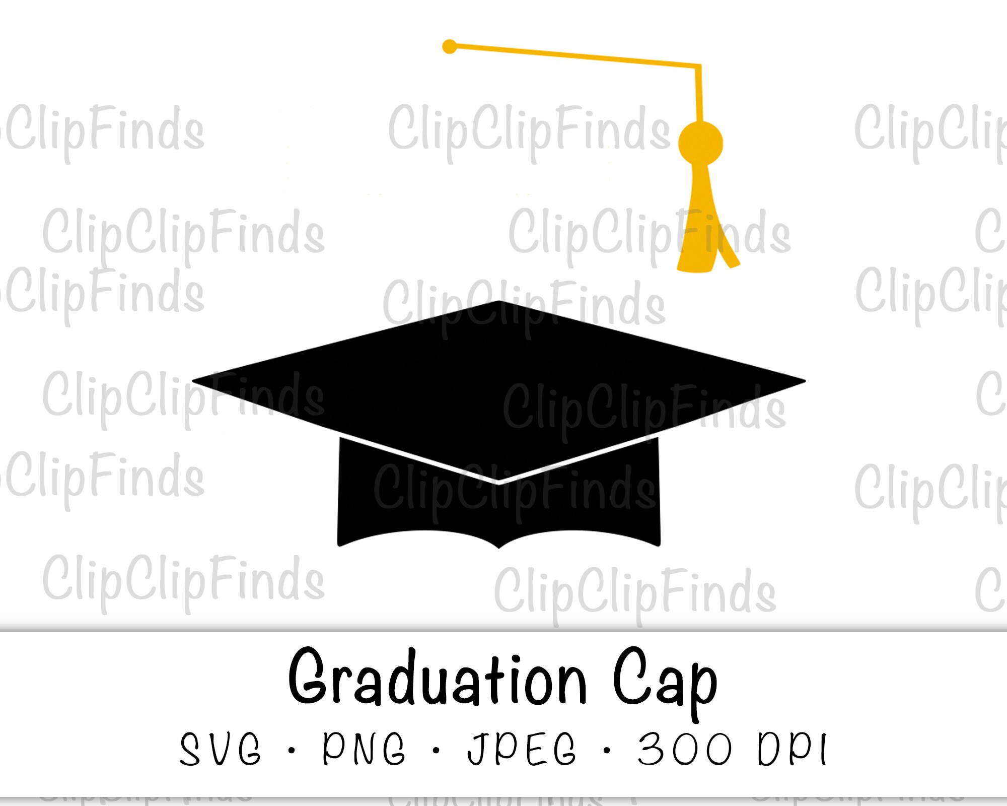 Graduation Cap SVG Vector Cut File JPEG on White Background | Etsy