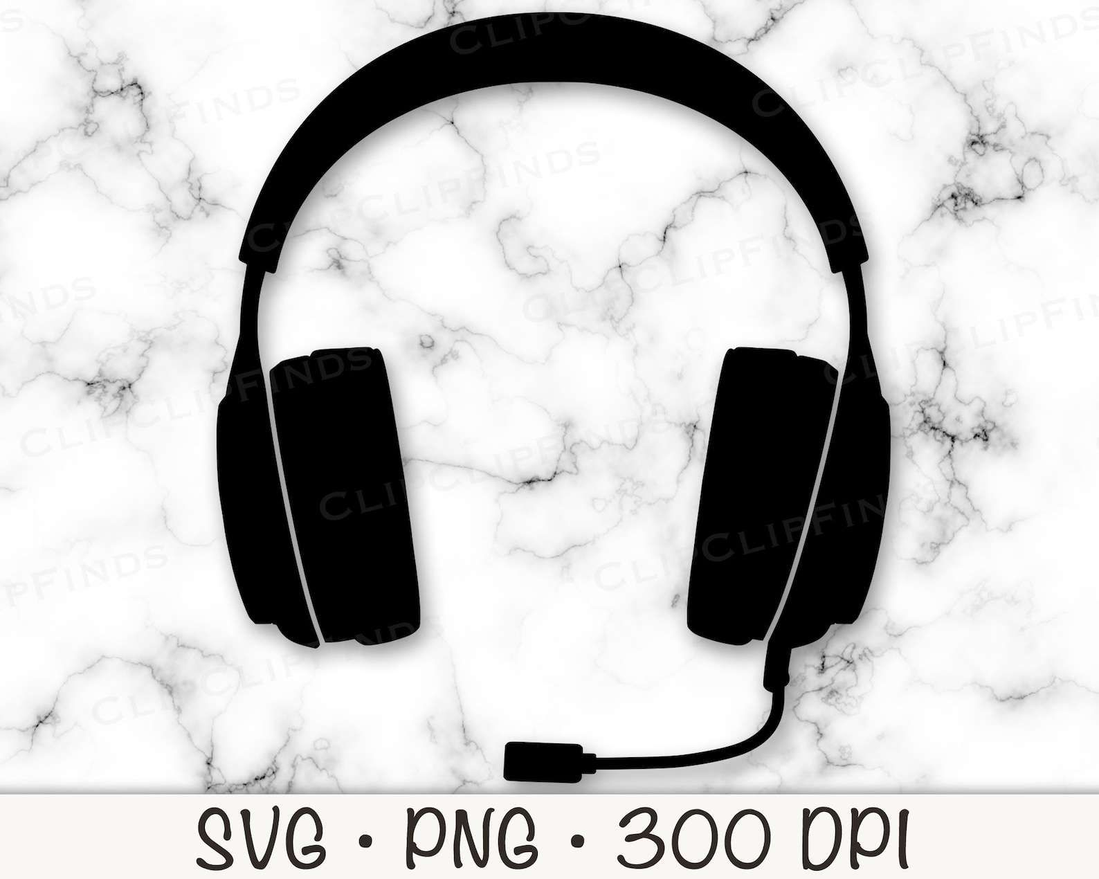 Gaming Headset Earphones SVG Vector Cut File and PNG - Etsy