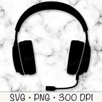 Headset Silhouette SVG, Svg Files for Cricut, Headset Cut File, Music ...