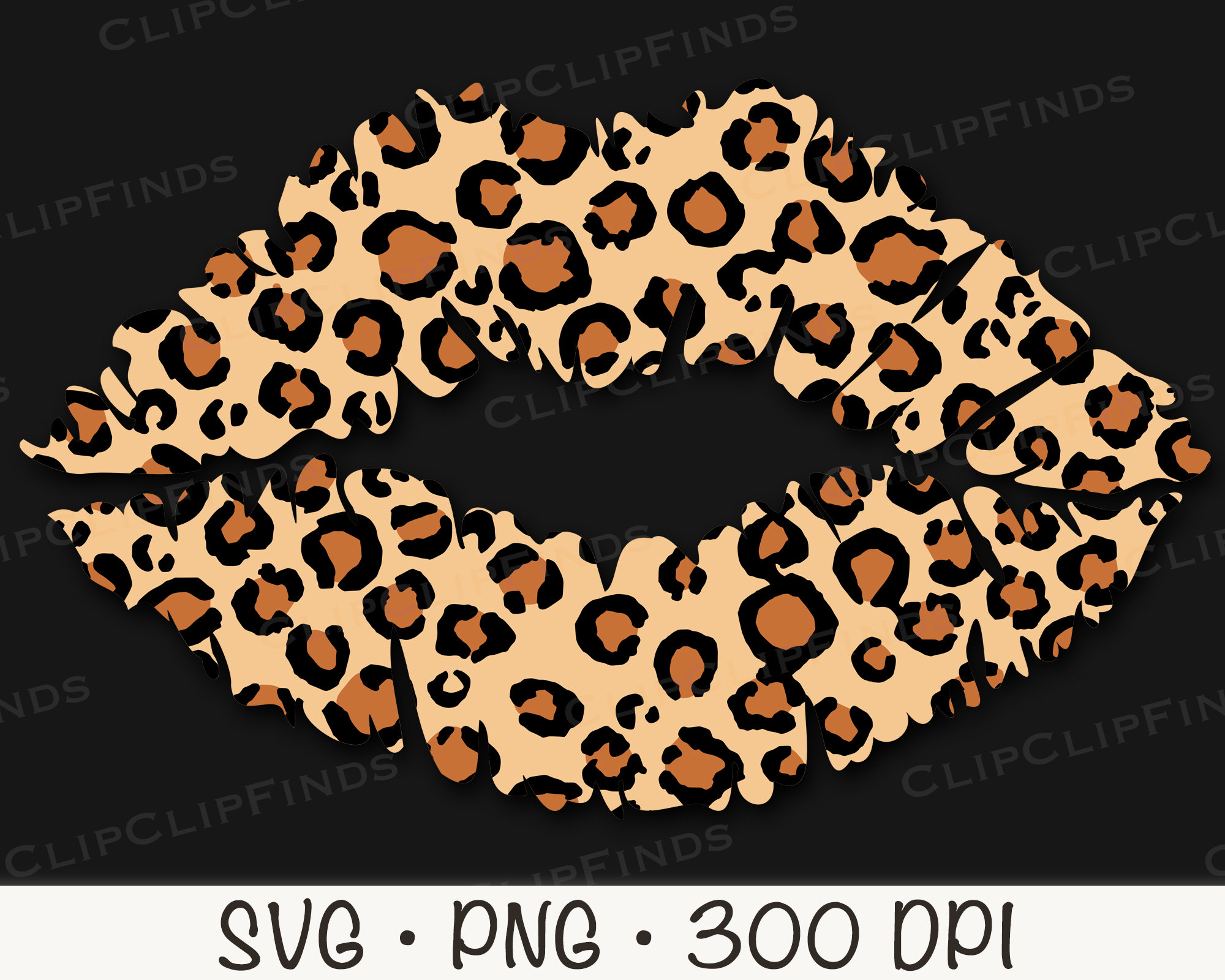 Leopard Lips Leopard Kiss Lips SVG Vector Cut File PNG - Etsy