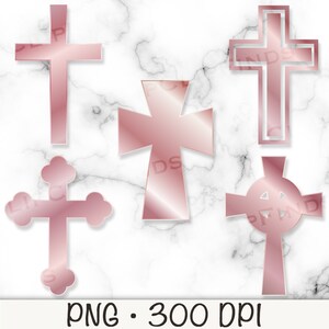Rose Gold Cross Clipart, PNG, Rose Gold Cross Clipart, Rose Gold ...