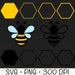 Bee SVG, Bee PNG, Bee Clipart, Honey Comb, Bee Bundle Pack, Honey Bee ...