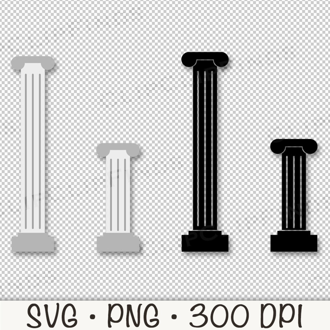 Pillar SVG, Pillar PNG, Pillar Silhouette, Column Clipart, Digital ...