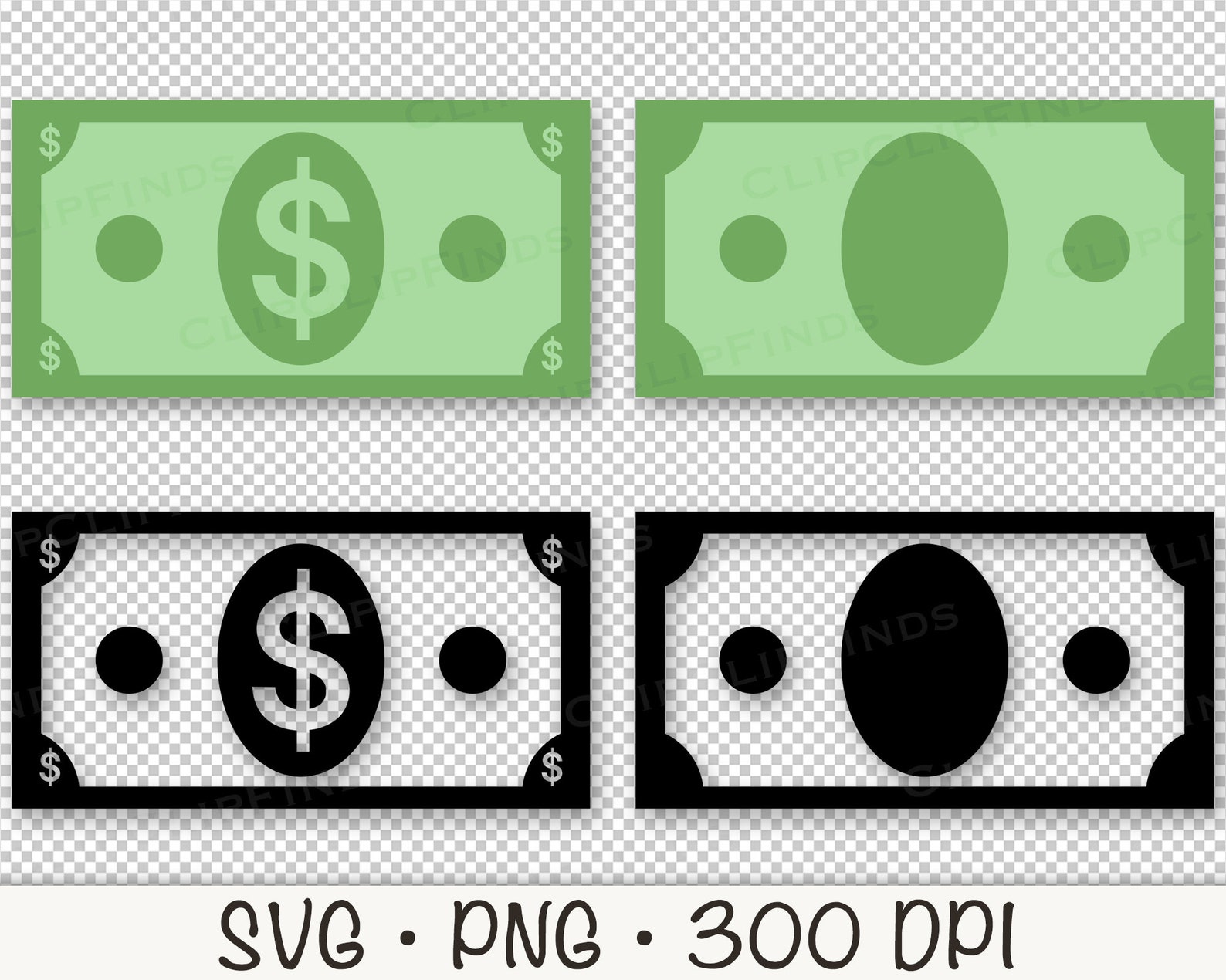 Money Bill Cash Money Outline Dinero SVG Vector Cut File - Etsy