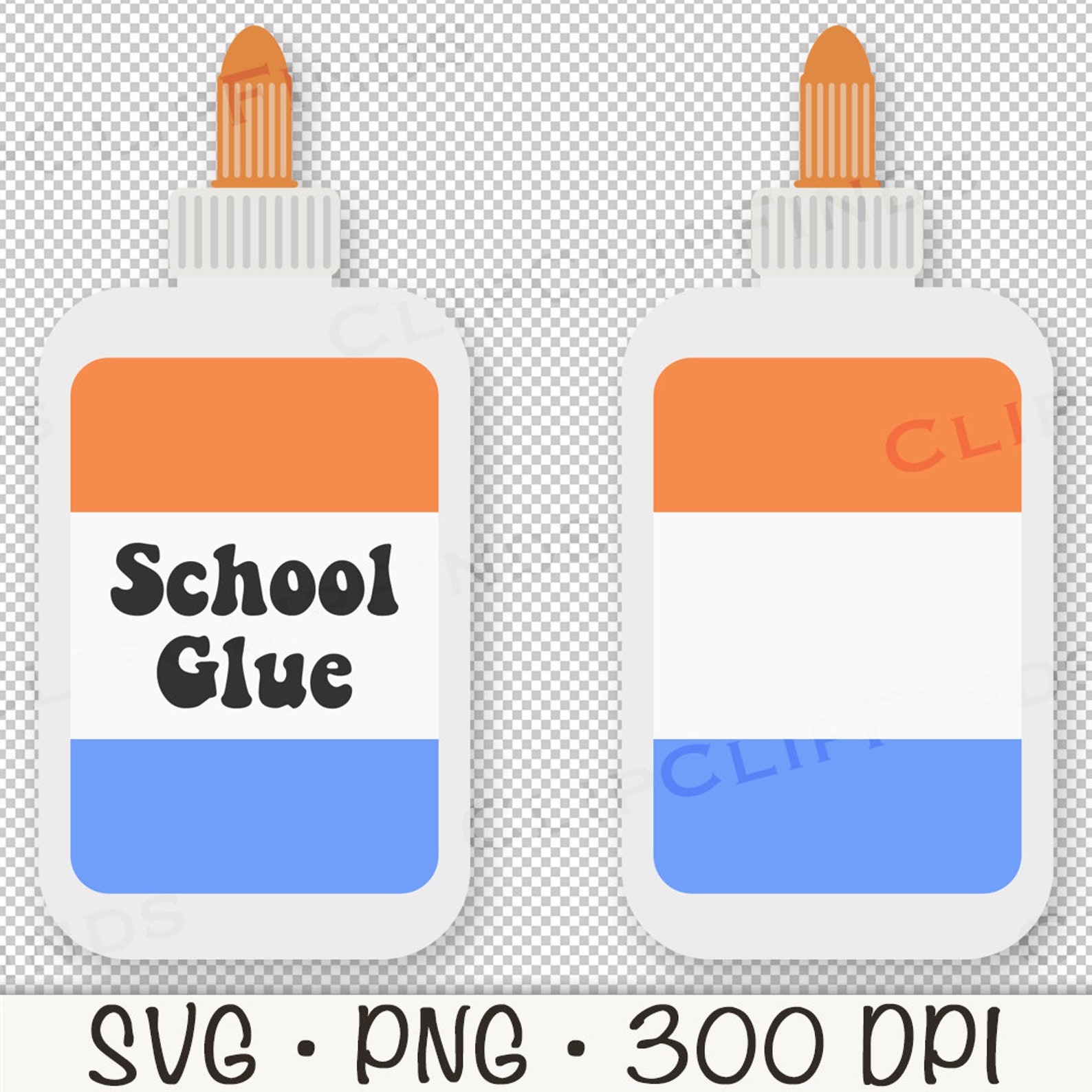 Glue Bottle SVG, School Glue Clipart, Glue PNG, School Supplies ...