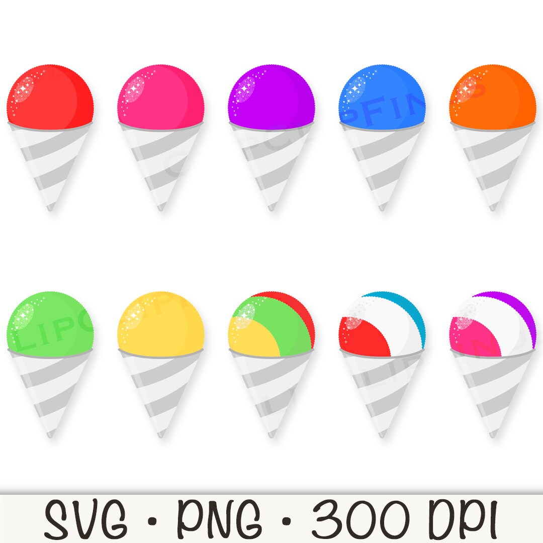Snow Cones Bundle, Snow Cones SVG, Snow Cones PNG, Snow Cones Clipart ...