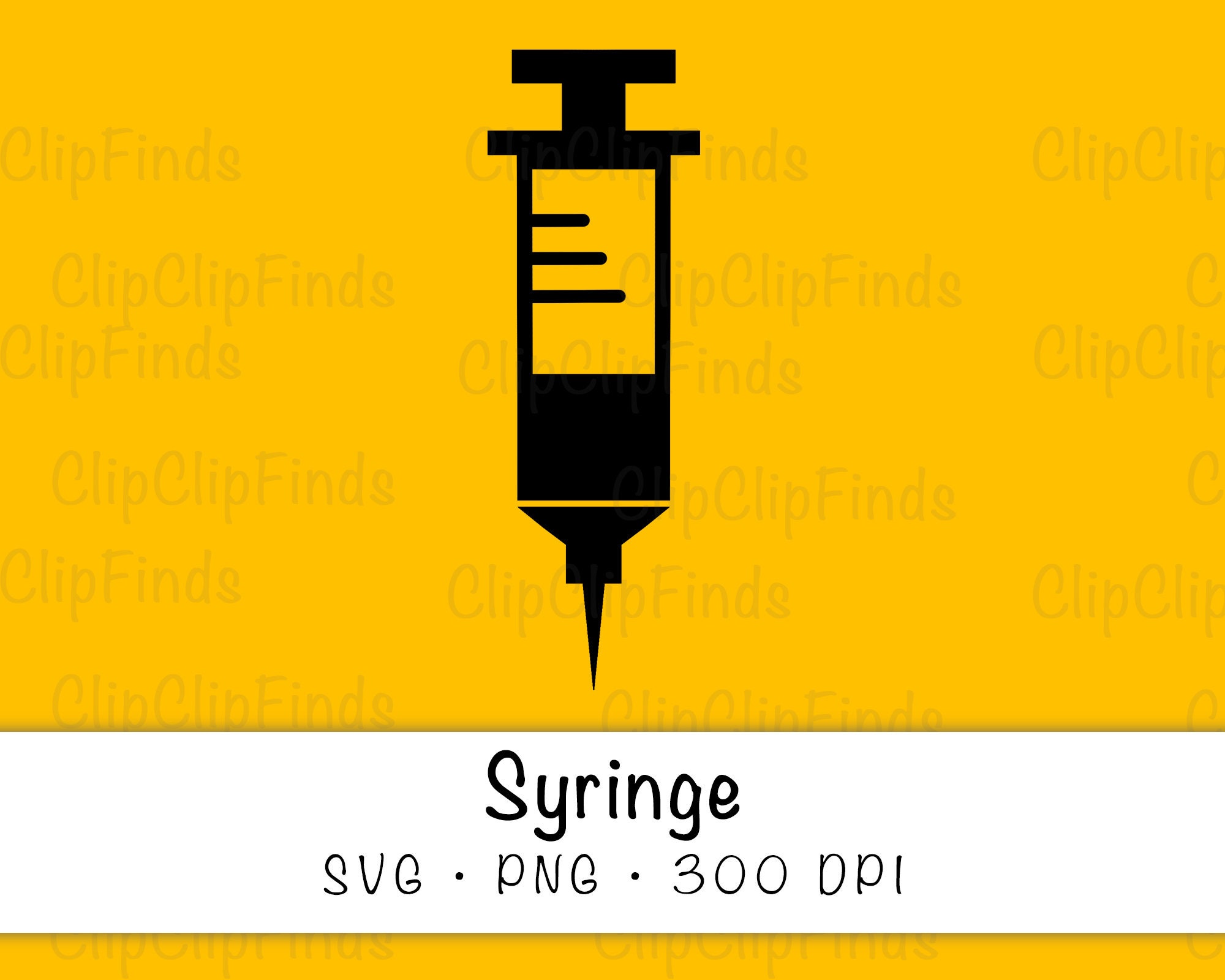 Syringe SVG Vector Cut File and PNG Transparent Background - Etsy