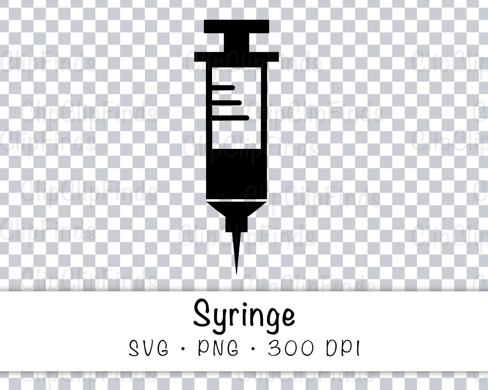 Syringe SVG Vector Cut File and PNG Transparent Background - Etsy