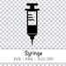 Syringe SVG Vector Cut File and PNG Transparent Background - Etsy