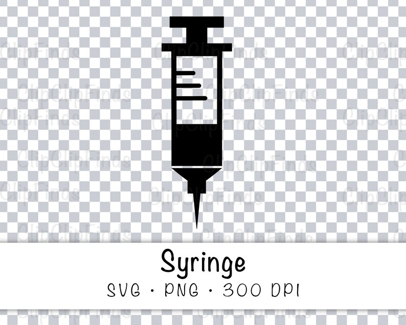 Syringe SVG Vector Cut File and PNG Transparent Background - Etsy