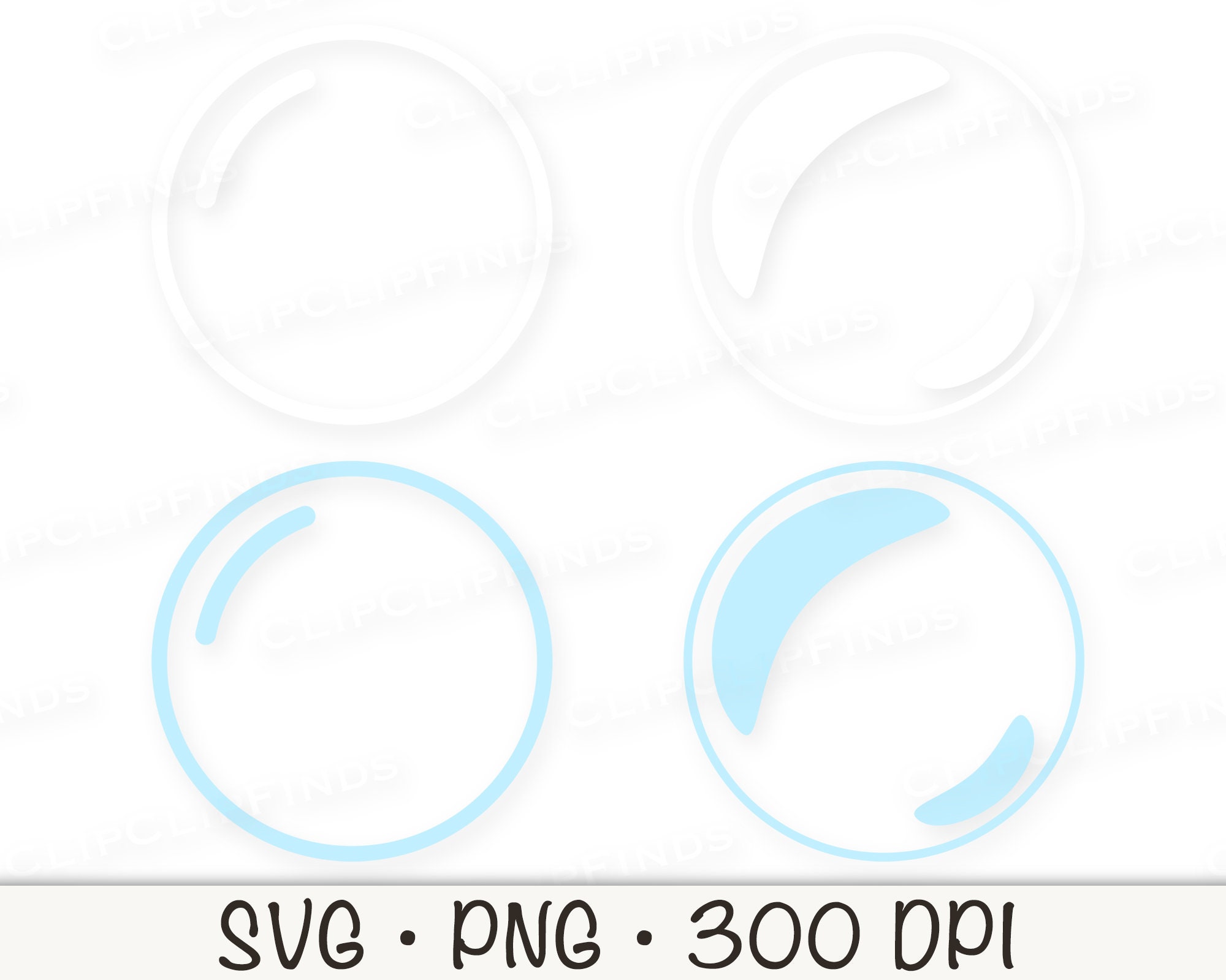 Bubble Outline SVG, Bubbles Clip Art, Bubbles PNG, Instant Digital ...