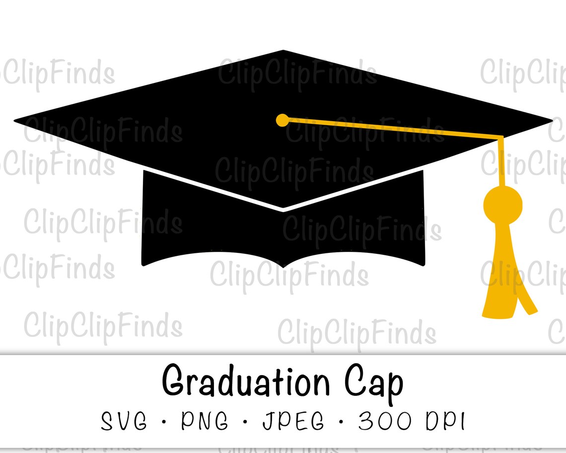 Graduation Cap SVG Vector Cut File JPEG on White Background | Etsy