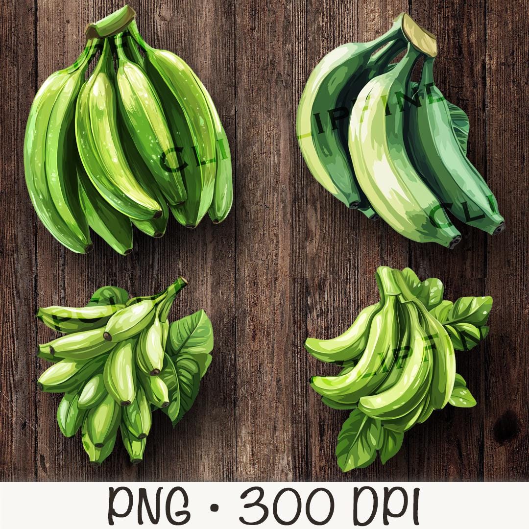 Green Bananas PNG, Green Bananas Clipart, Bunch of Green Bananas ...