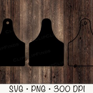 Cow Tag SVG, Cow Tag Outline, Cow Tag PNG, Cow Tag Silhouette, Instant ...